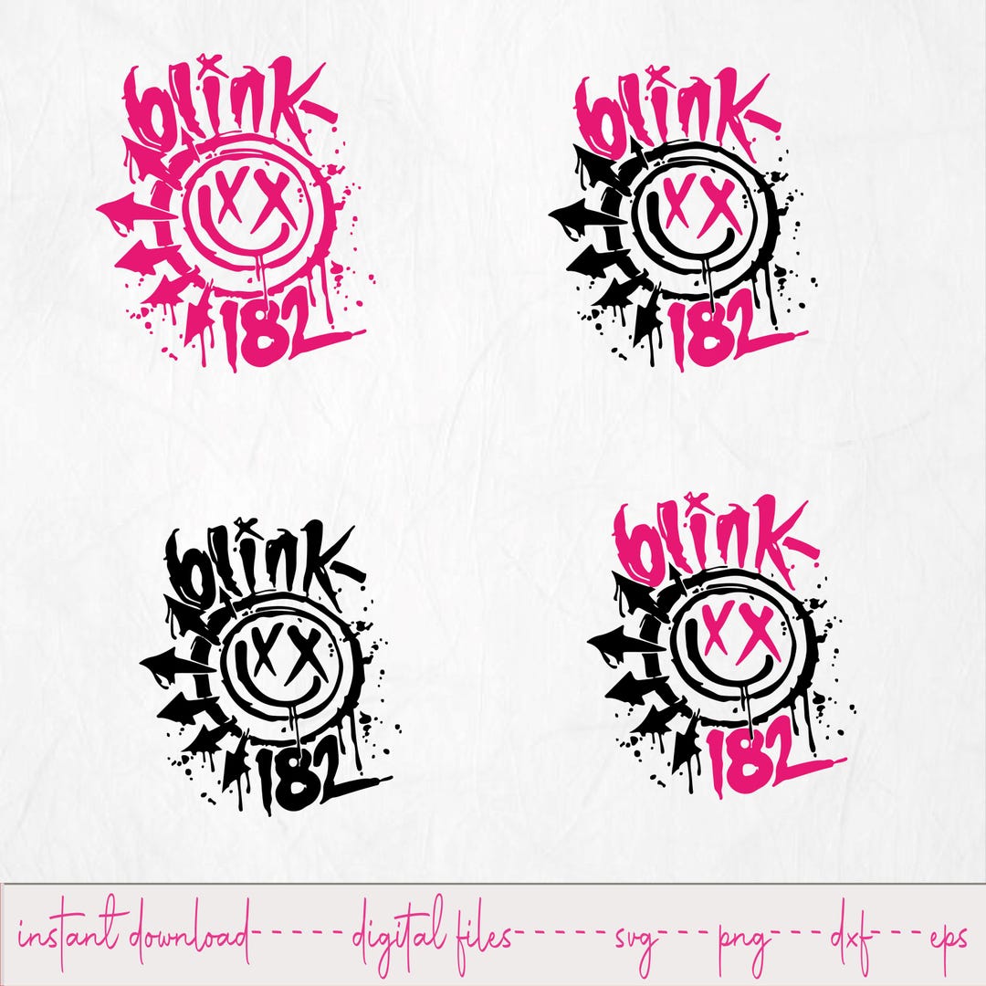 Blink 182 Svg Bundle, 182 Svg, Blink Png, Blink Smile, Blink Xx, Blink ...