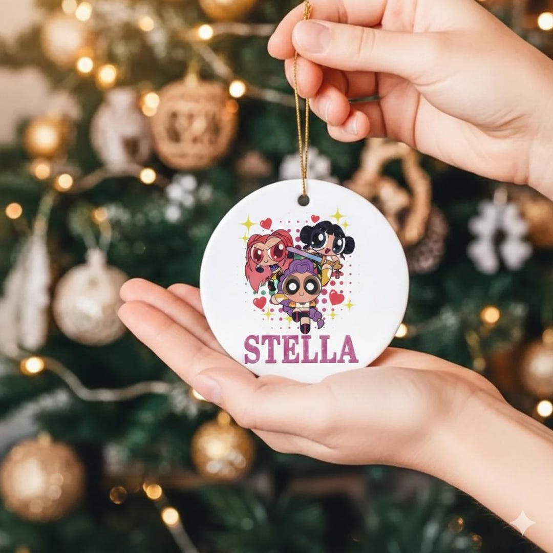 Personalized Name Powerpuff KPOP Demon Hunters Ornament, Custom Huntrix ...