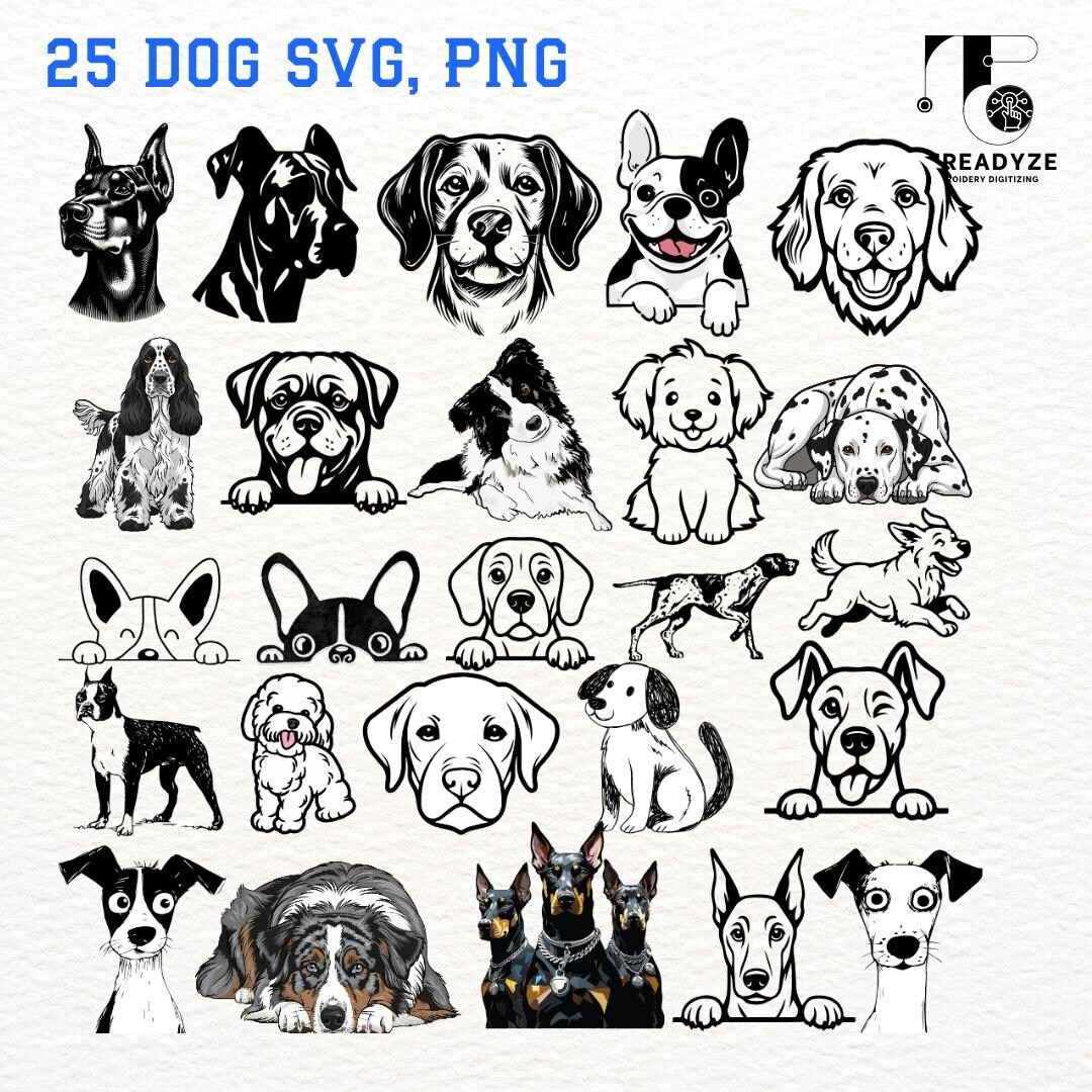 Dog Breed SVG Bundle | 50 Dog Clipart Designs (digital Download) - Etsy