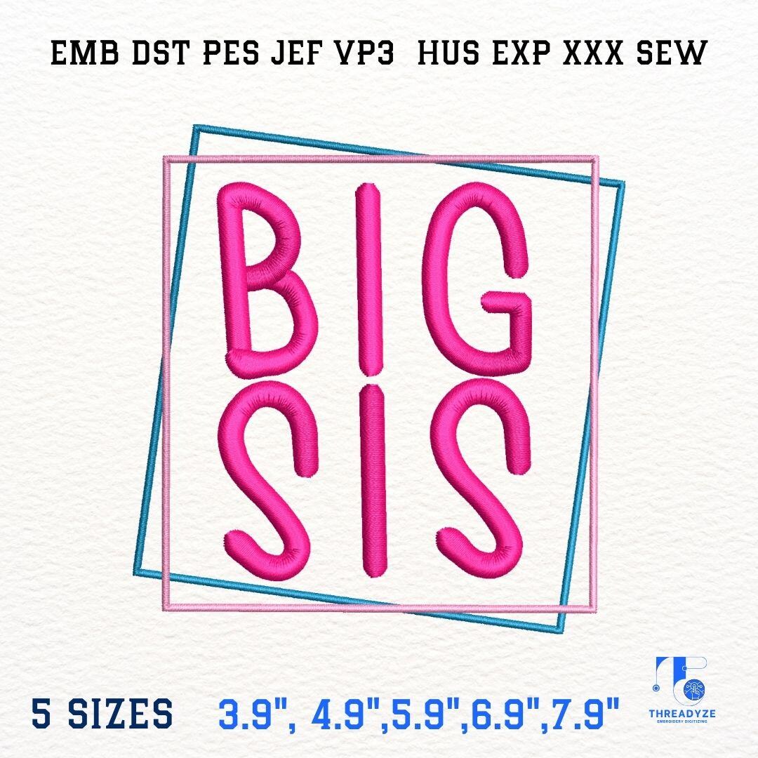 Big Sis Embroidery Design, Sibling Announcement (digital Download) - Etsy
