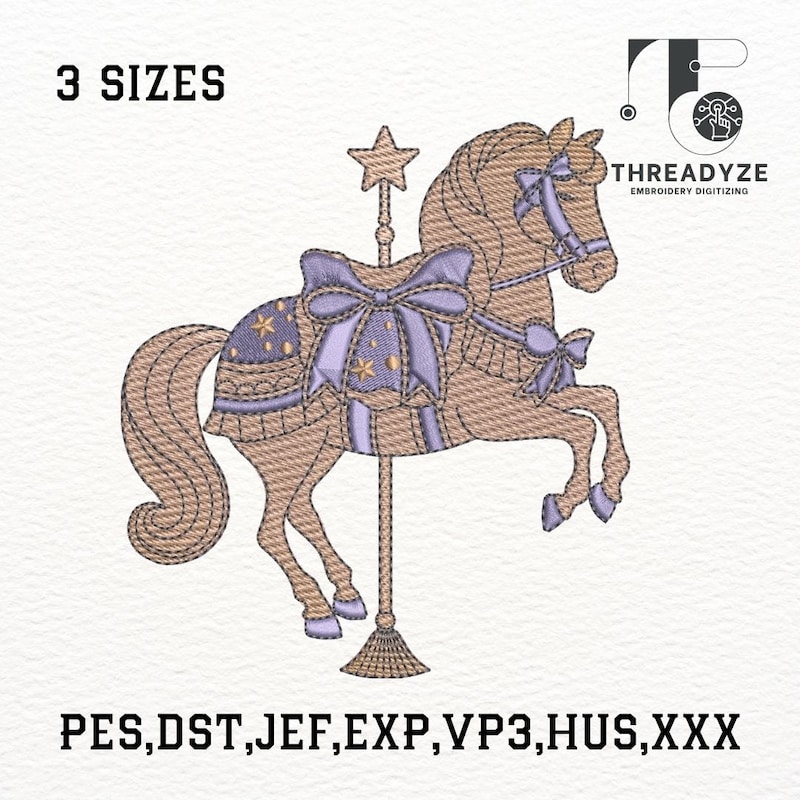 Carousel Horse Embroidery - Etsy