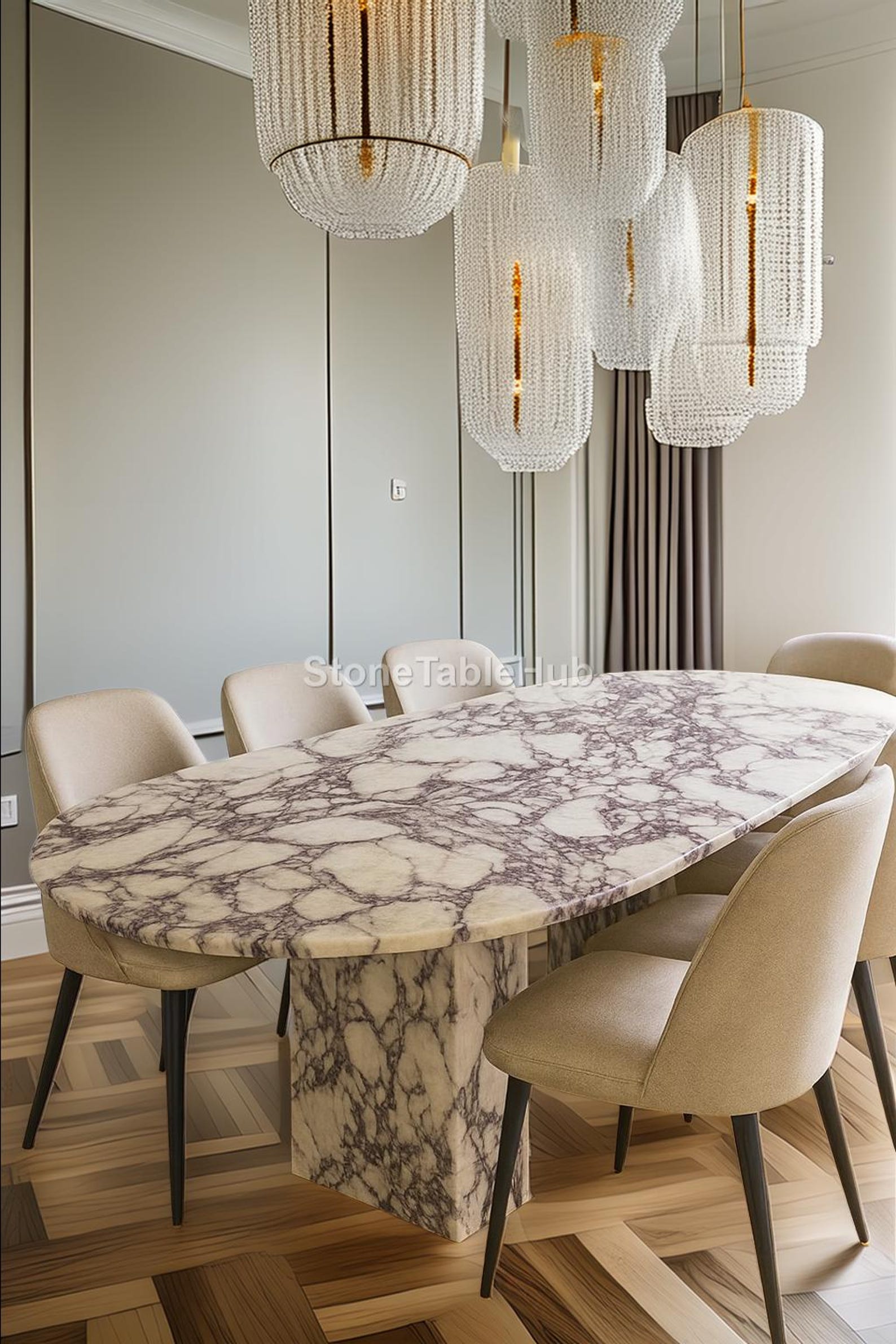 Marble Dining Table | Italian Luxury Rectangular Stone Table | Handmade ...