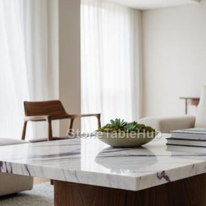 Calacatta Viola Marble Coffee Table | Italian Marble Center Table With ...