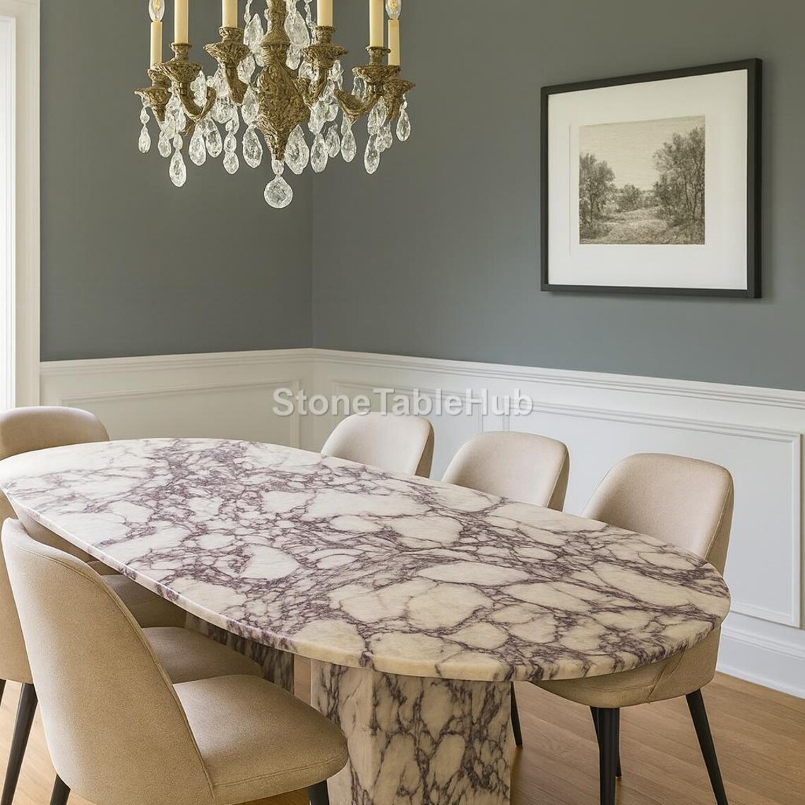 Marble Dining Table | Italian Luxury Rectangular Stone Table | Handmade ...