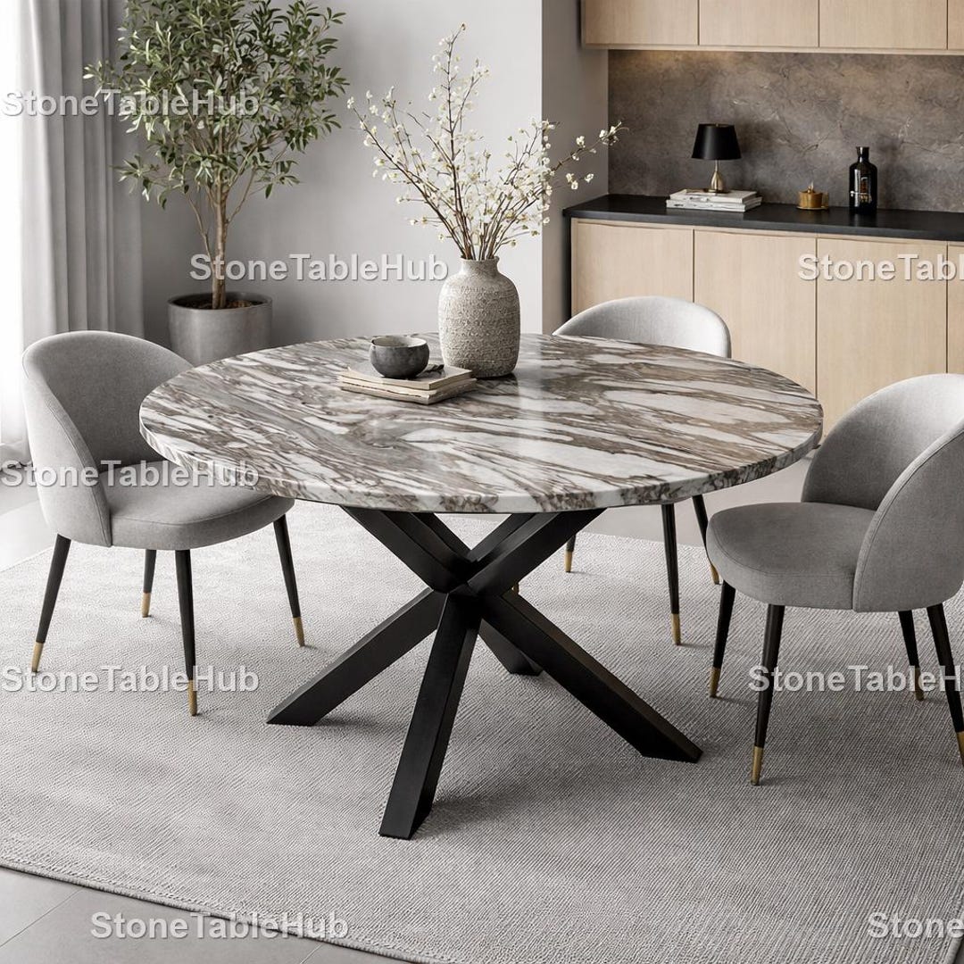 Carrara Marble Dining Table, Square Stone Kitchen Table With Gold Base ...