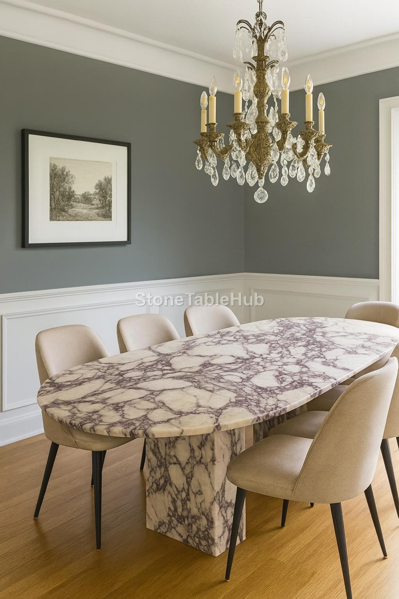 Marble Dining Table | Italian Luxury Rectangular Stone Table | Handmade ...
