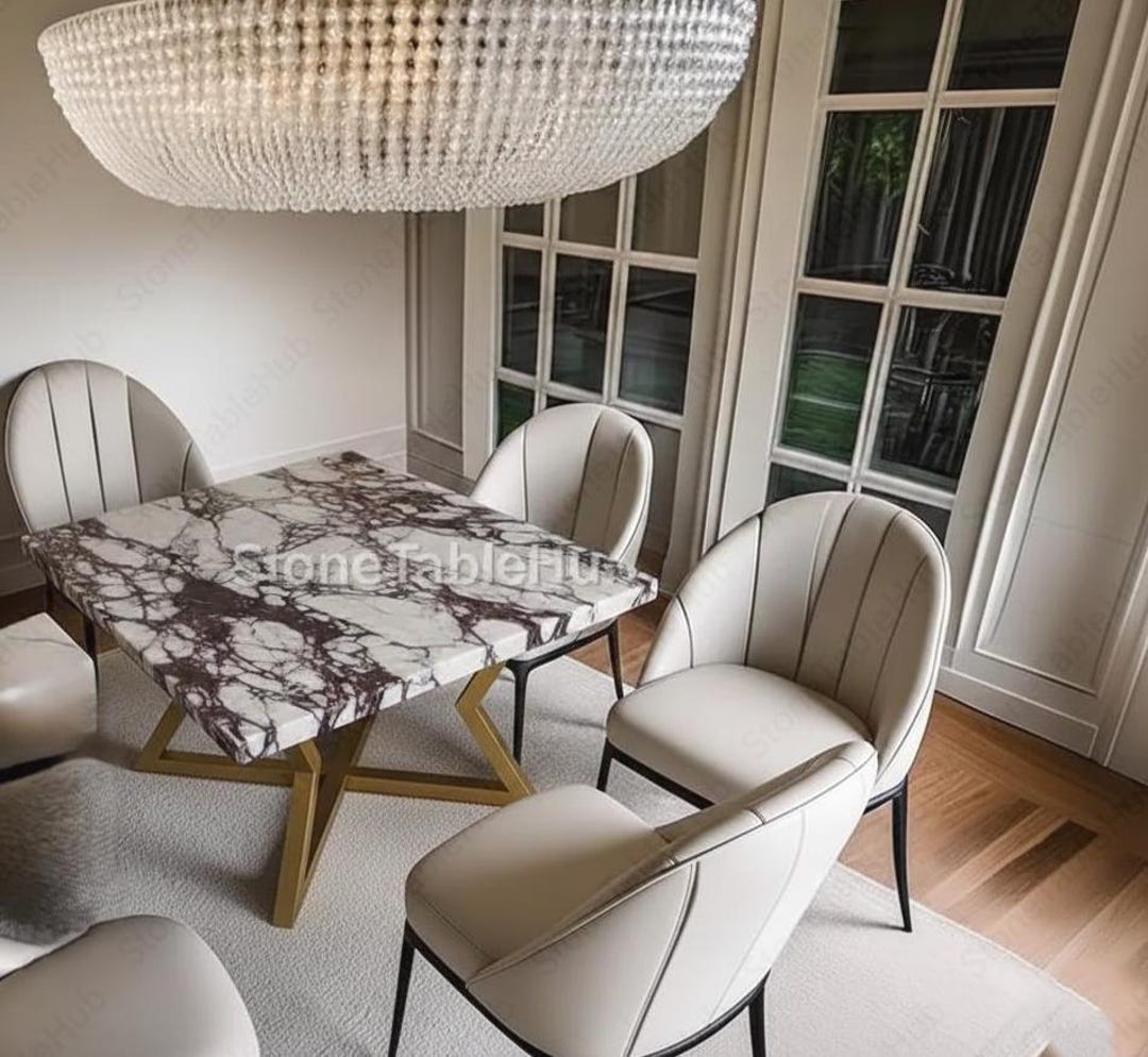 Square Marble Dining Table With Gold Base - Etsy