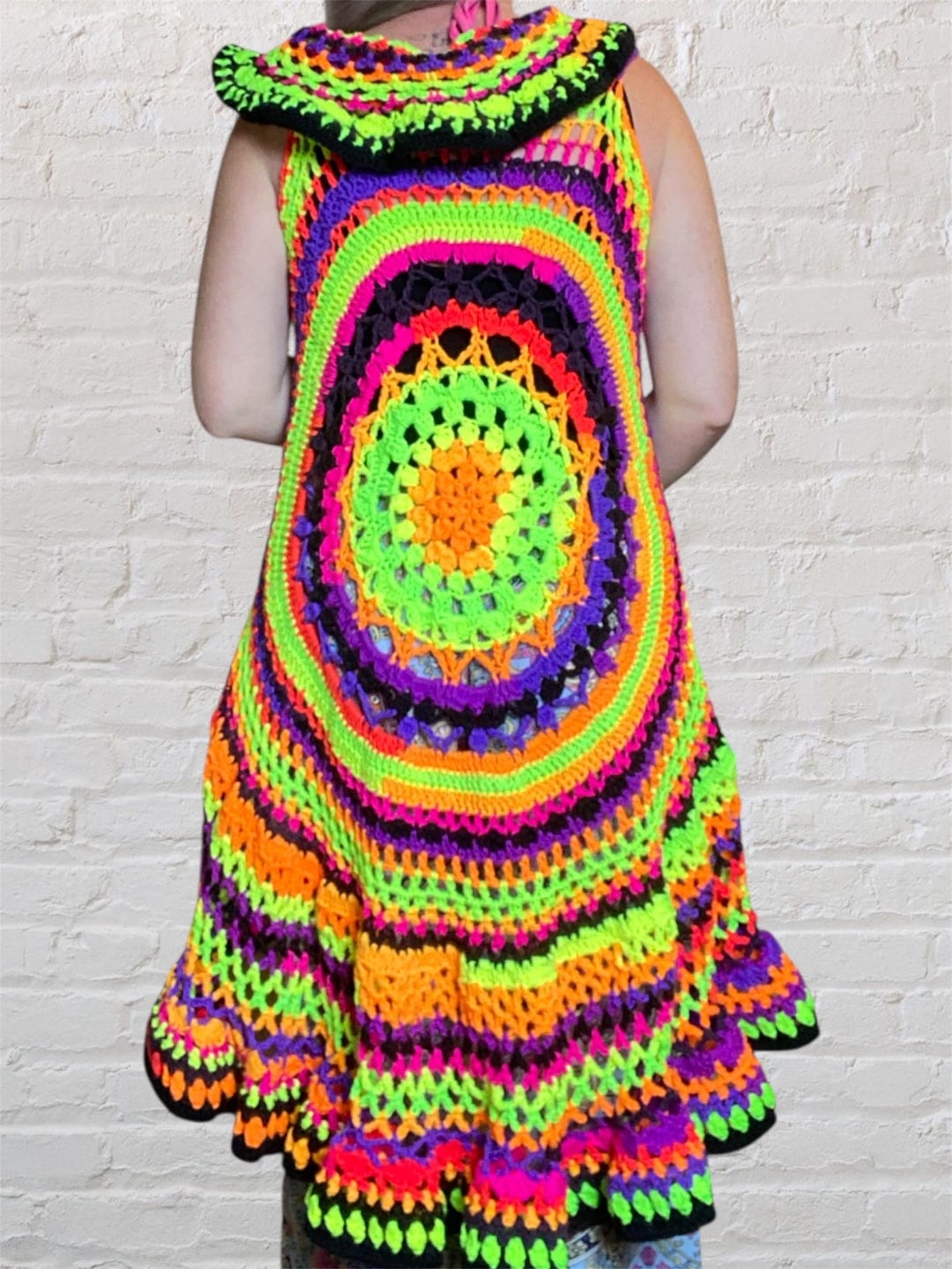 Lotus Mandala Crochet Festival Jacket - Etsy