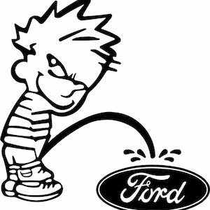 Pee On Ford Decal Etsy