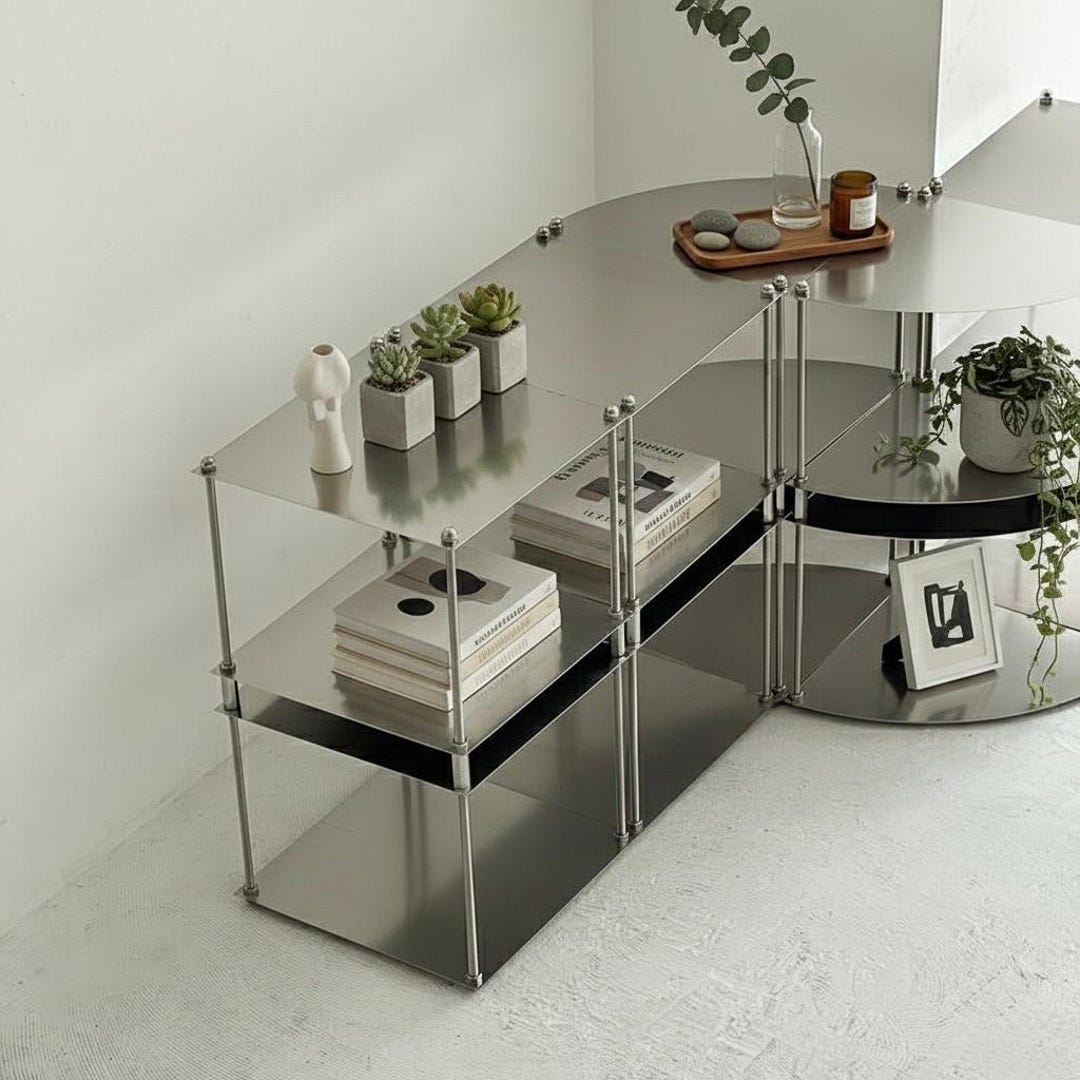 Minimalist Mounitdular Metal Shelf – Modular Metal Rack for Home or ...