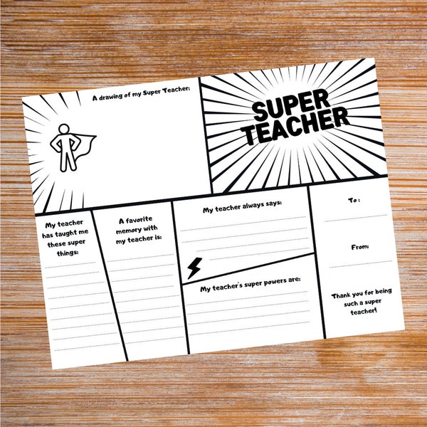 Superhero Teacher - Etsy