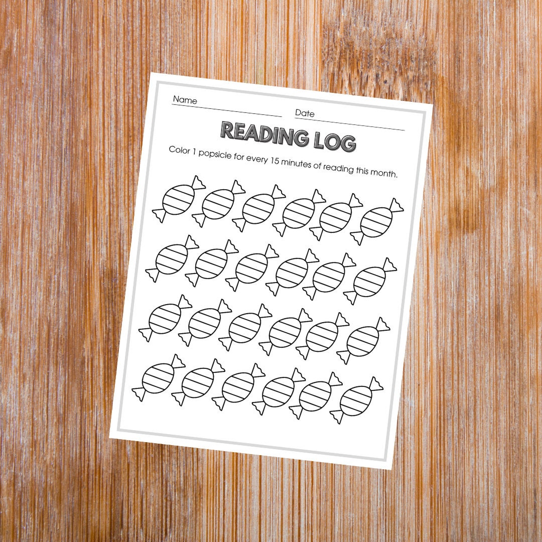 Reading Log to Color in - Student Reading Chart - at Home Reading ...