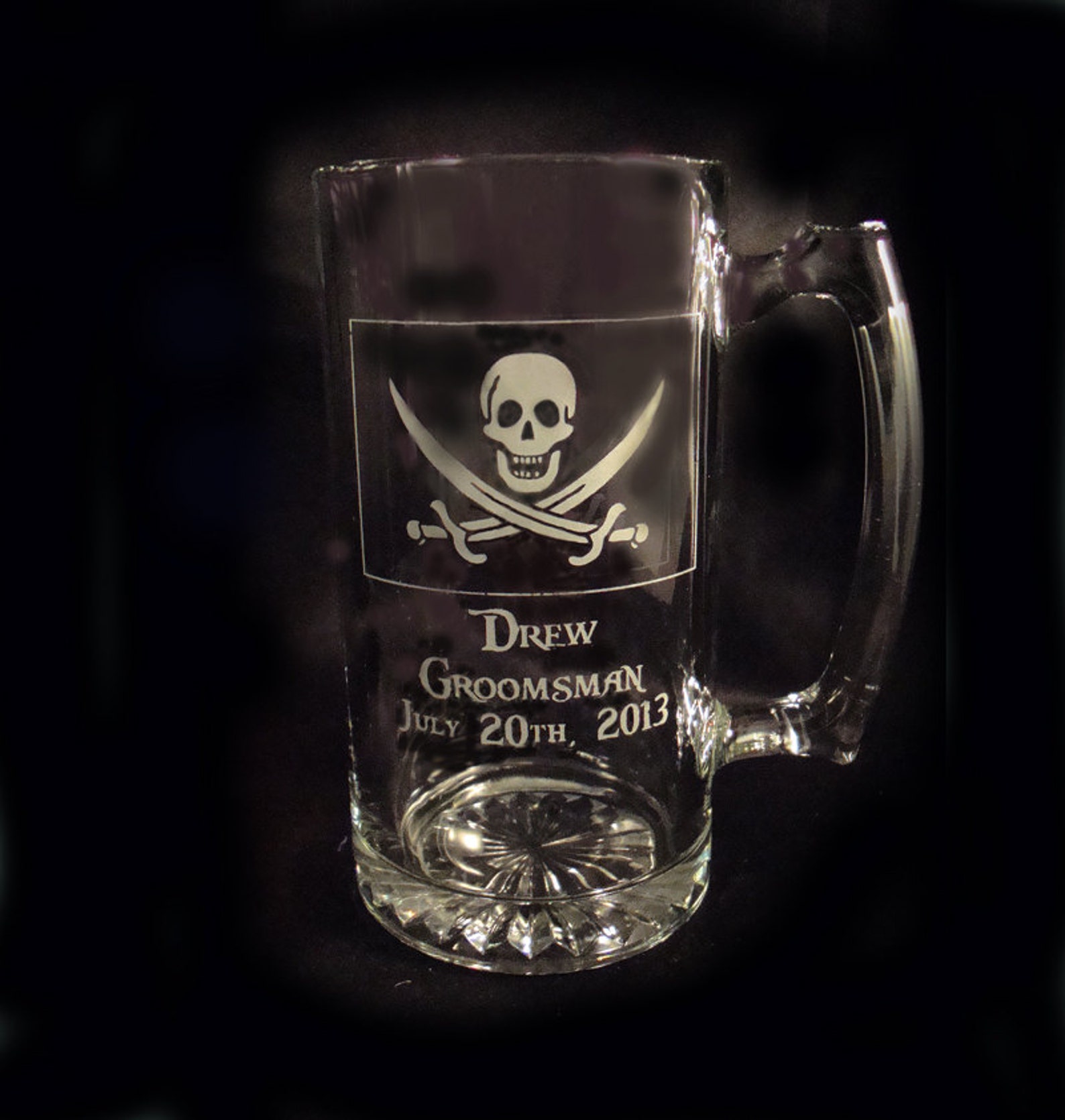 Personalized Pirate Groomsman's Beer Mugs Set of 2 | Etsy