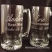 Etched Glass MEGA Beer Mugs for Your Wedding Party Set of 4 | Etsy