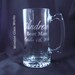 Etched Glass MEGA Beer Mugs for Your Wedding Party Set of 4 - Etsy