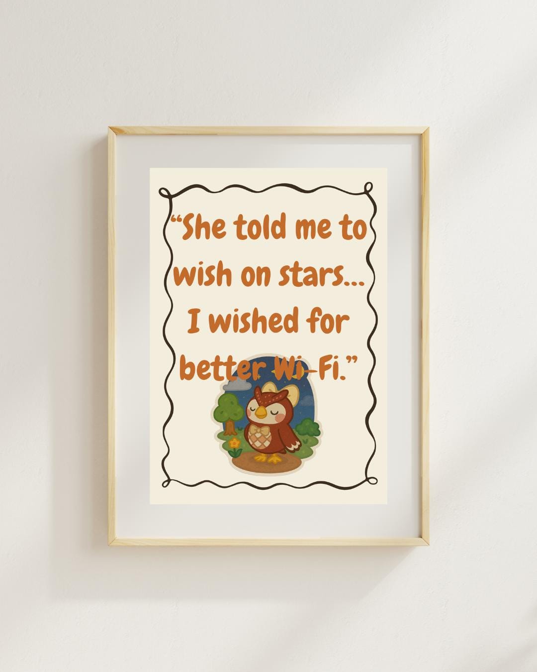 Wifi Cozy Animal Crossing In-game Frustrations Art Print | - Etsy