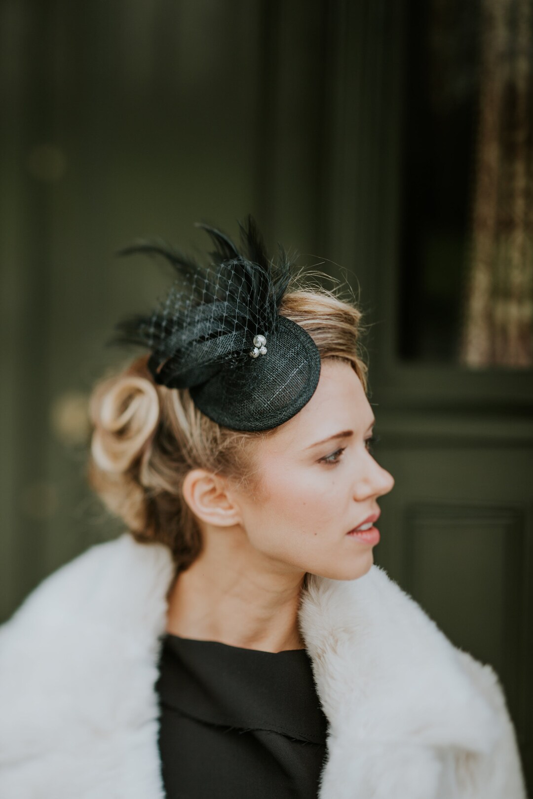 Classic Wedding Fascinator Hair Accessory - Black - Etsy UK