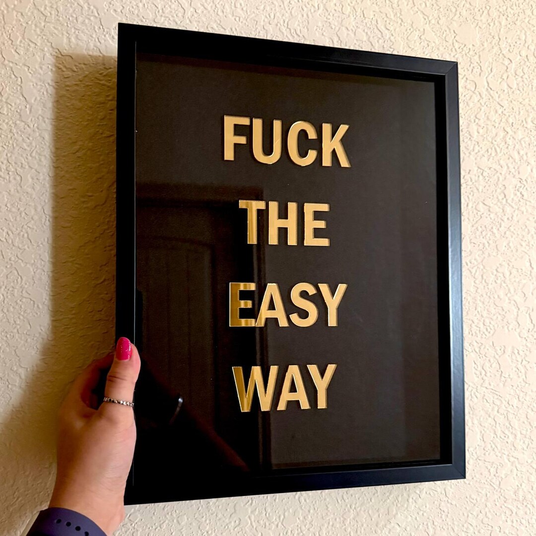 Custom Gold Acrylic Quote Art | Modern Black Shadow Box - Etsy