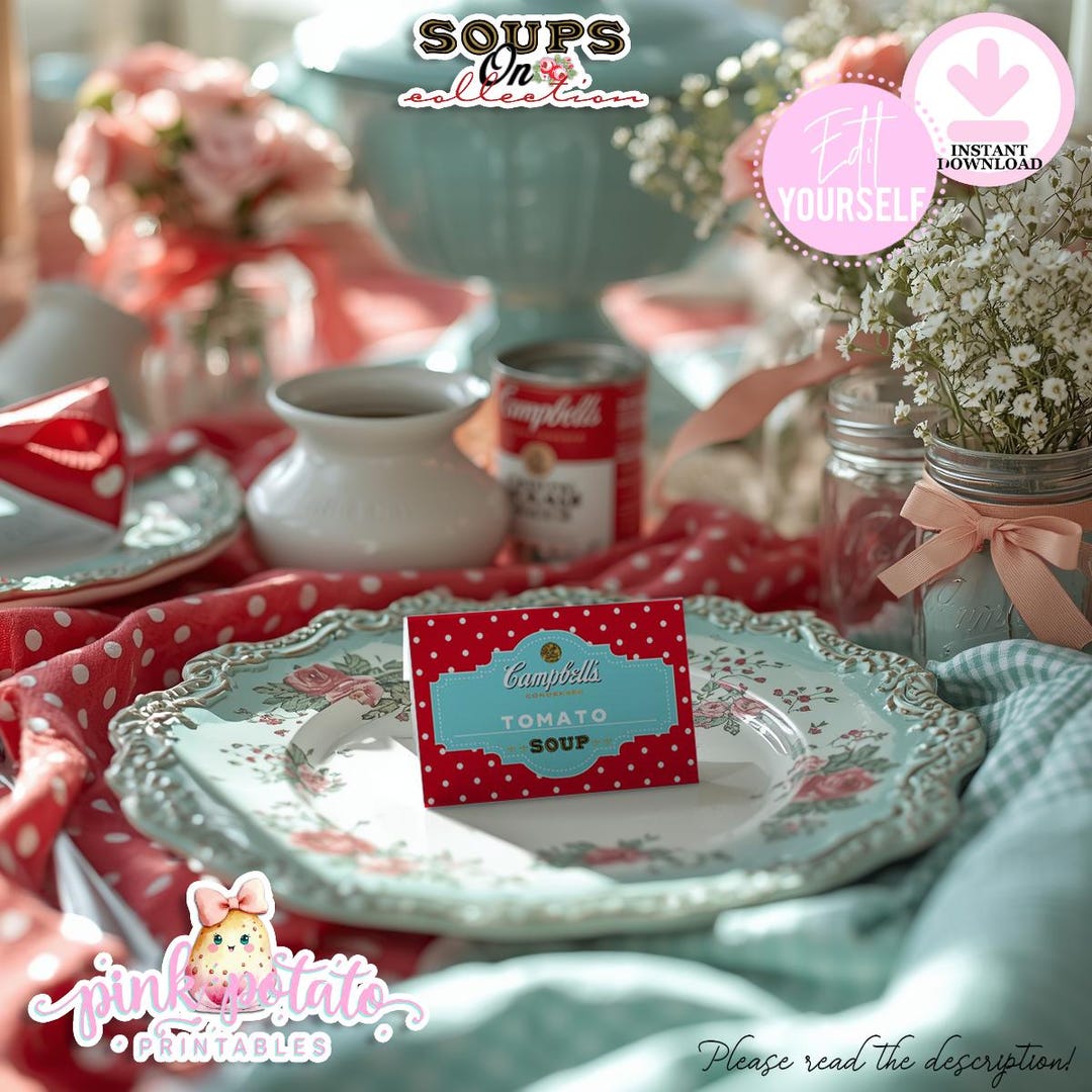 Soups On-soup Swap-buffet Cards-prefilled & Editable in Adobe-soup ...