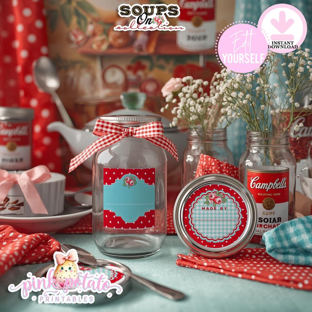 Soups On-soup Swap-mason Jar Labels-soup Exchange-soup Theme-soup Party ...