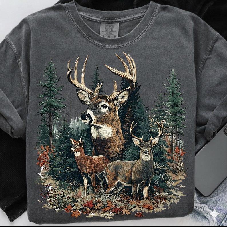 Vintage Deer PNG | Retro 90s Forest Animal Graphic (digital Download ...