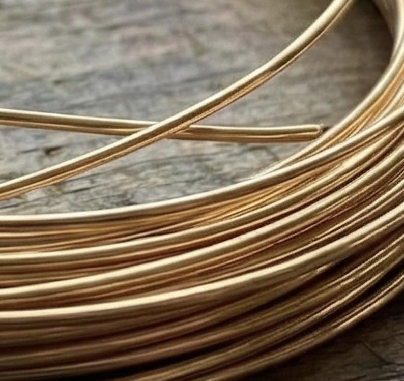 14k Solid Gold Half-hard 18, 20, 24 Gauge Wire - Etsy