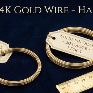 14k Solid Gold Half-hard 18, 20, 24 Gauge Wire - Etsy