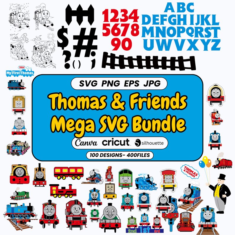 Thomas Train SVG Bundle | Thomas Inspired Friends SVG | Cute Engine SVG ...