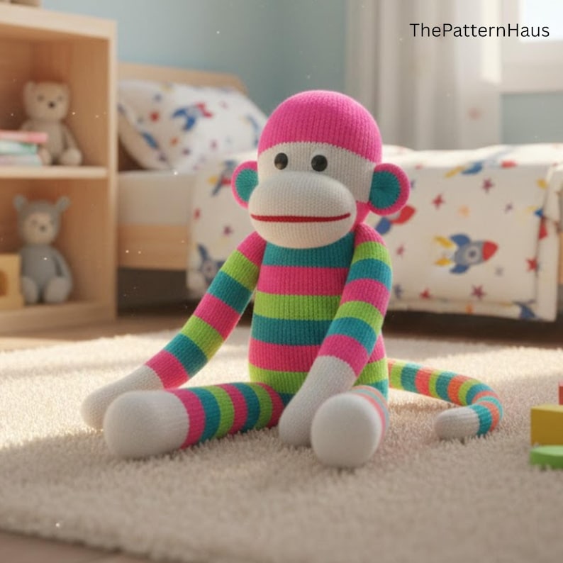 Easy Sock Monkey Sewing Pattern – Stuffed Animal PDF |recycled Socks ...