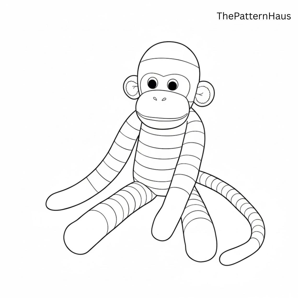 Easy Sock Monkey Sewing Pattern – Stuffed Animal PDF |recycled Socks ...