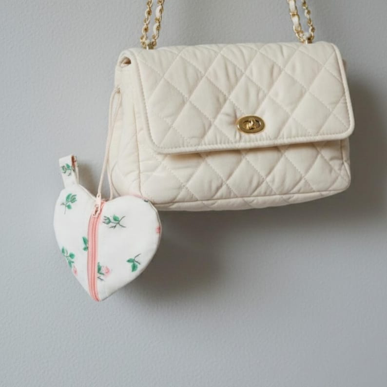 Mini Heart Pouch Sewing Pattern PDF | Small Zipper Coin Purse ...