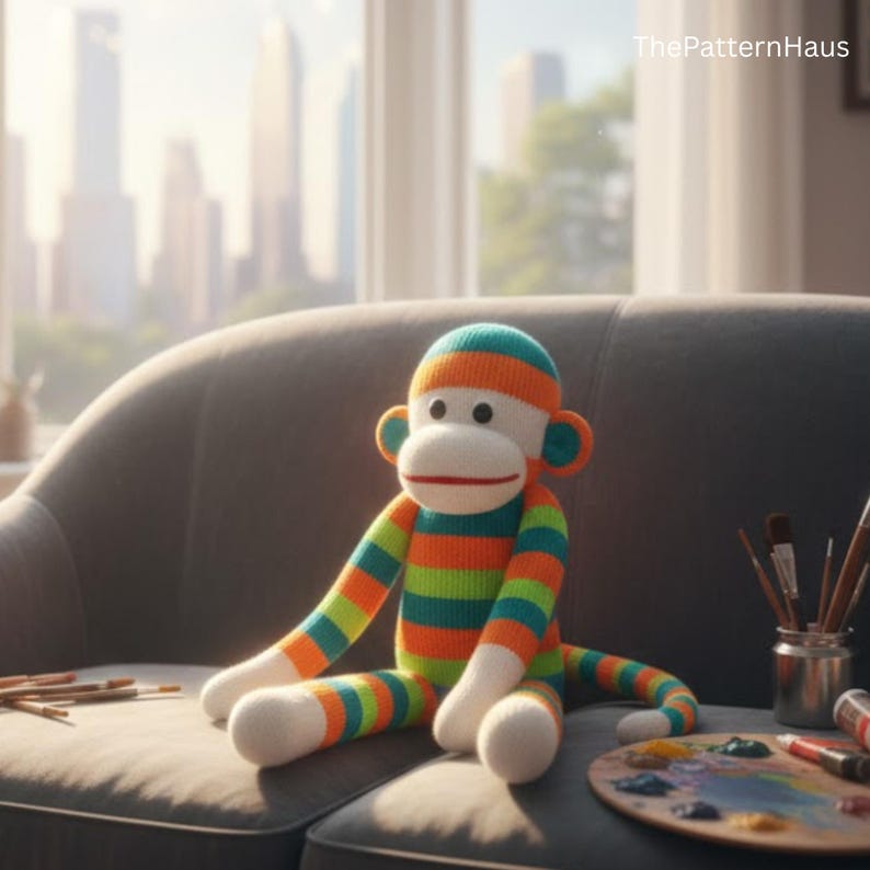 Easy Sock Monkey Sewing Pattern – Stuffed Animal PDF |recycled Socks ...