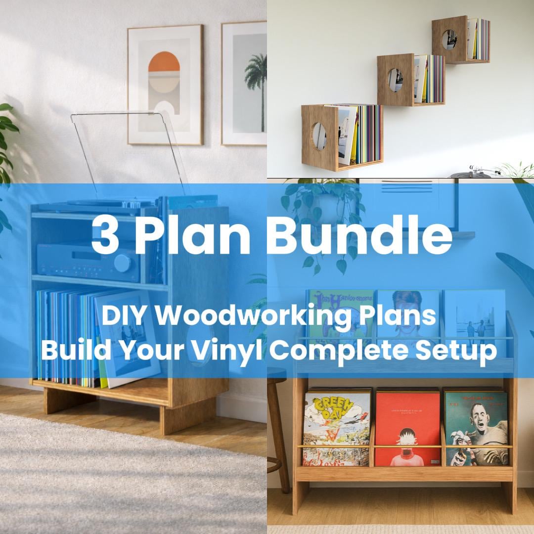 3 DIY Vinyl Furniture Plans (PDF) | Turntable Stand, Record Storage ...