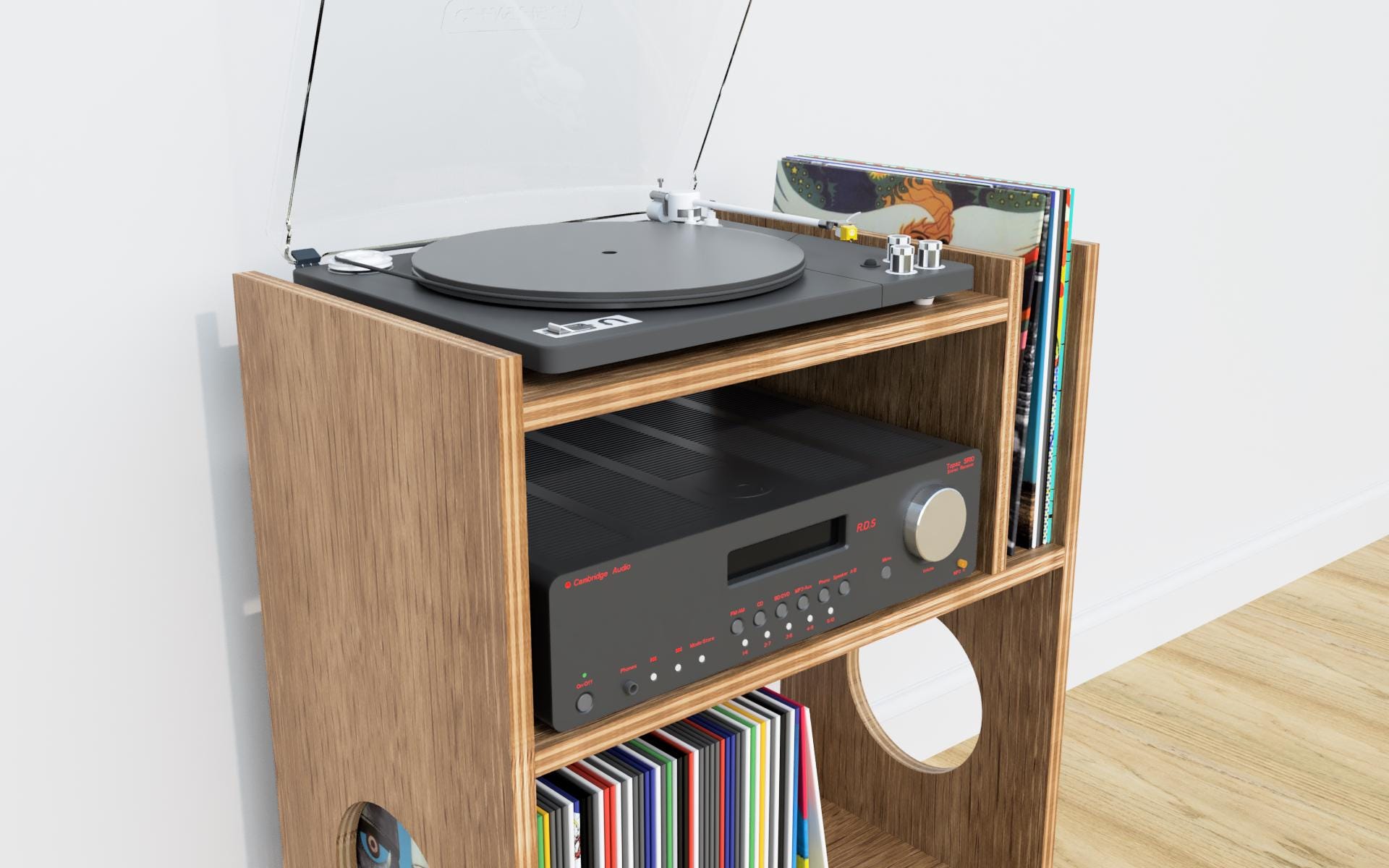 DIY Turntable Stand | Vinyl Record Storage | Woodworking PDF Plans - Etsy