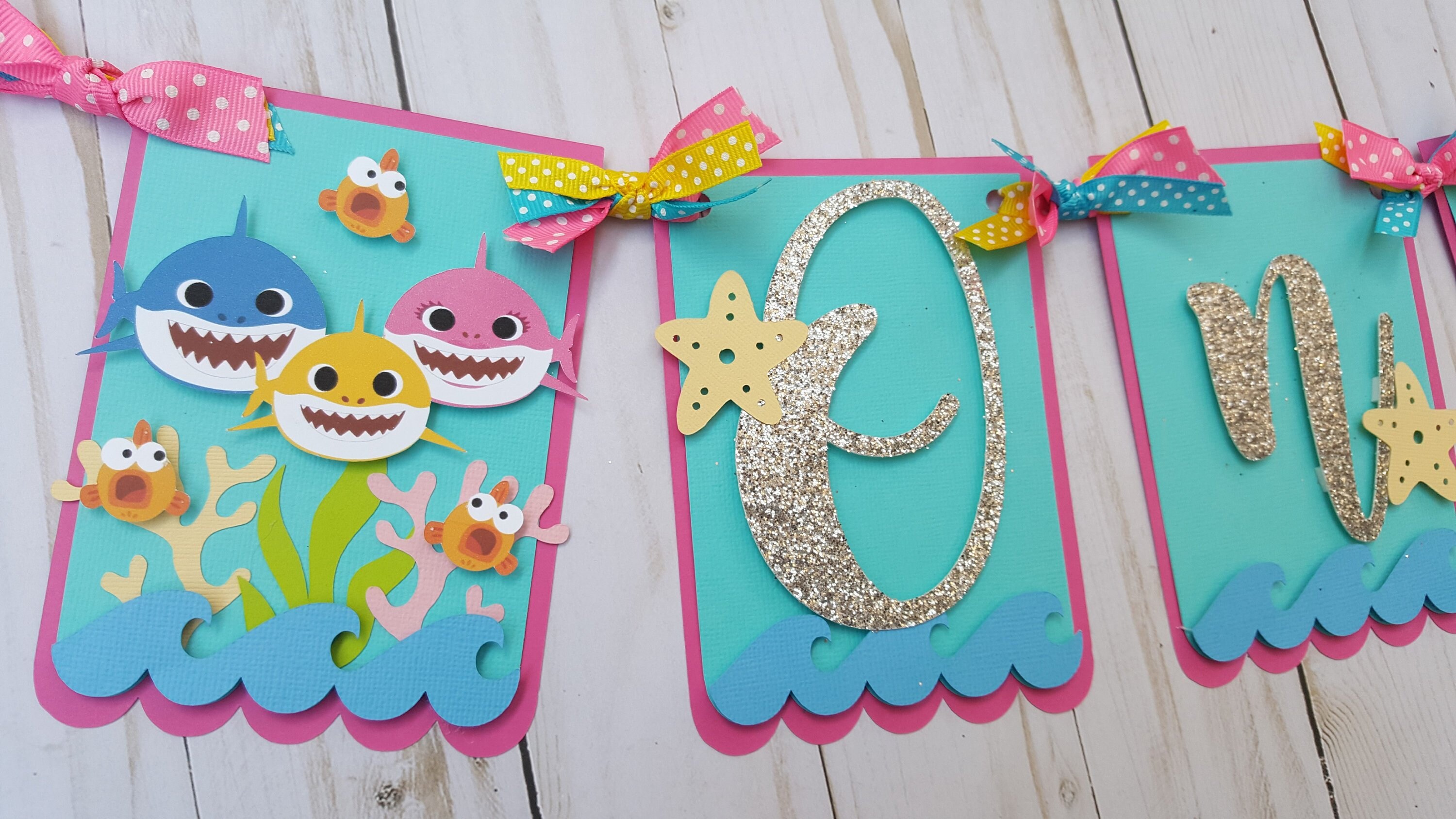 Baby Shark Birthday banner. Baby Shark sign. Shark Birthday. | Etsy
