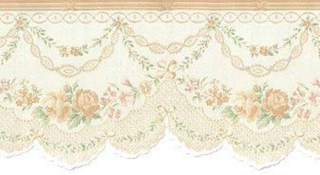 Satin Rose Swag Wallpaper Border 979b02019 - Etsy
