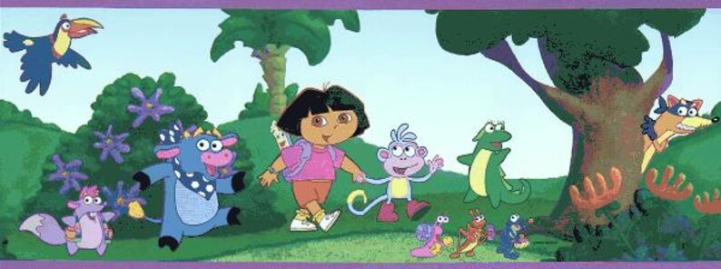 Dora the Explorer and Friends Wallpaper Border Nk2100b - Etsy