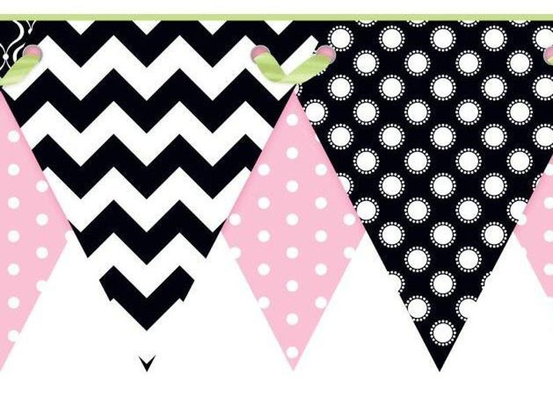 Geometric Pennant Wallpaper Border Ks2288bd - Etsy
