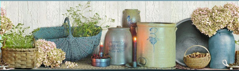 Hydrangea Baskets Crocks Wallpaper Border Ac4388bd - Etsy