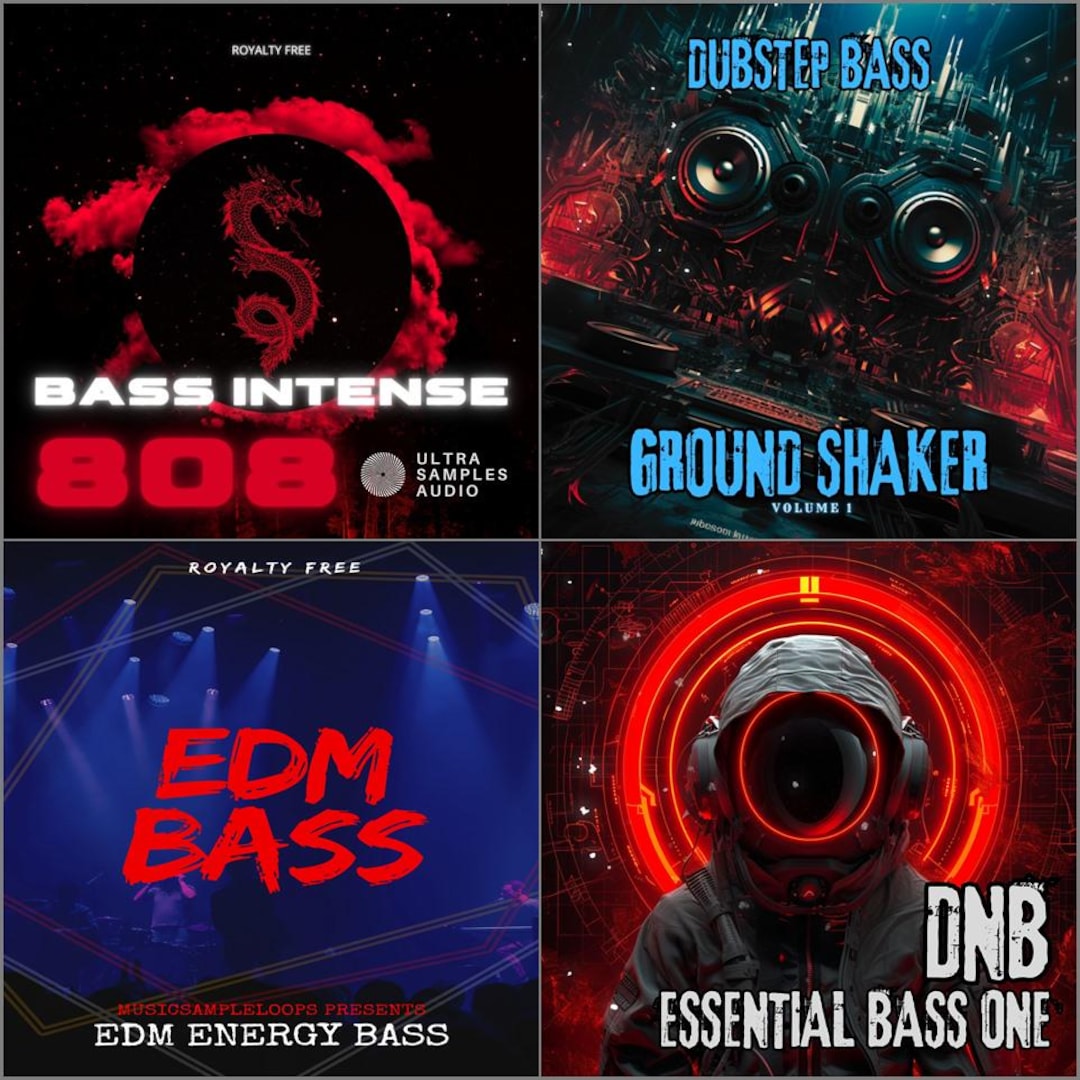 Mega Bass Samples Bundle, EDM, Dubstep, Dnb, Trap, Hip Hop (WAV Loops ...