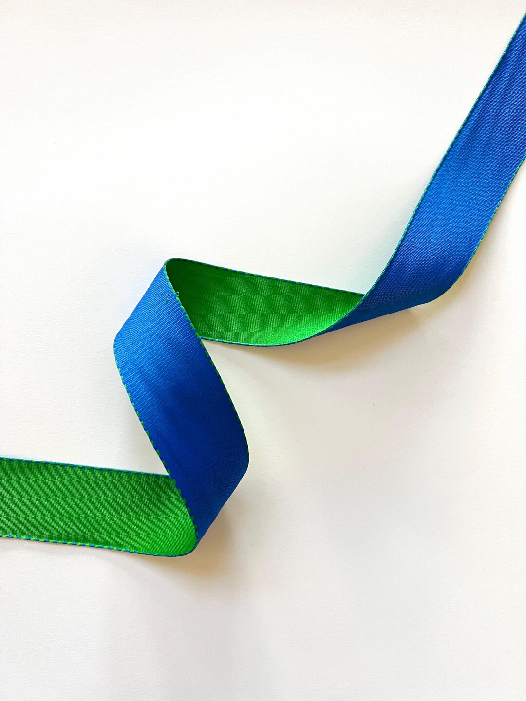 Blue Green Ribbon, 1 1/2 Inch Double Sided Grosgrain With Stiched Edge ...