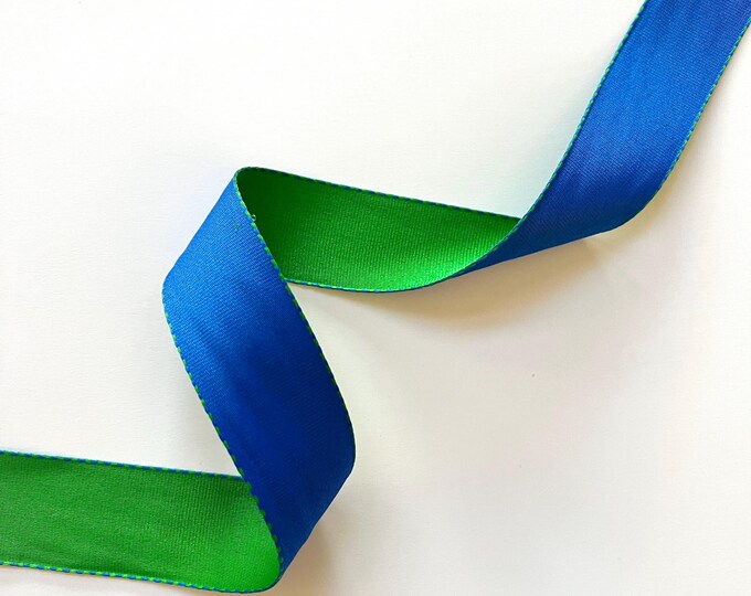 Blue Green Ribbon, 1 1/2 Inch Double Sided Grosgrain With Stiched Edge ...