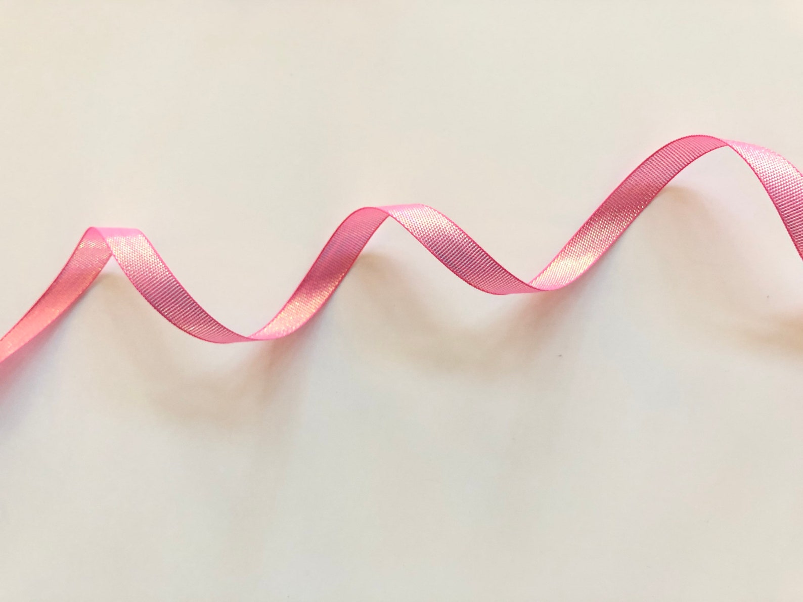 5 Yards 3/8 Pink or Clear Lamé Iridescent Ribbon for | Etsy