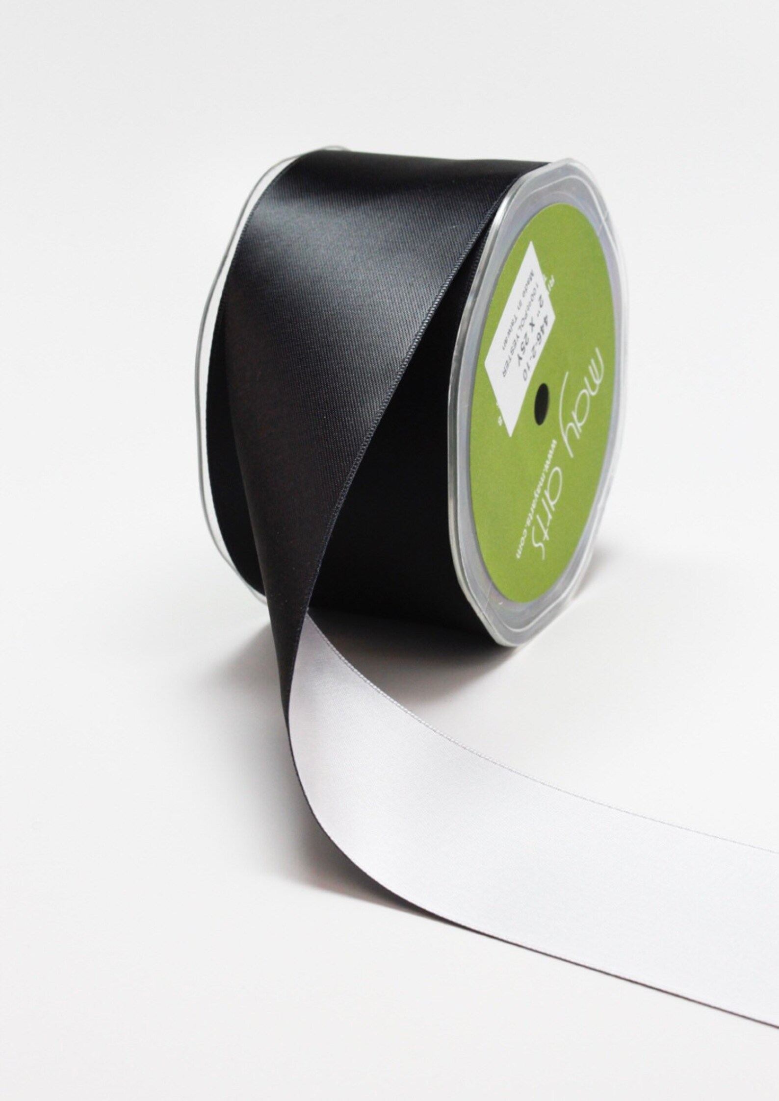 Black White Satin Ribbon Reversible 2 Inch Wide by the - Etsy