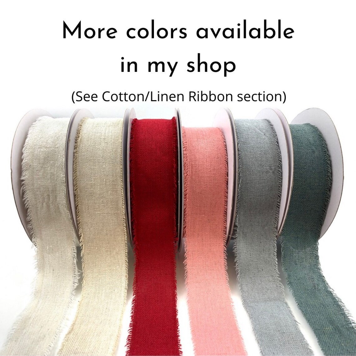 Antique White Cotton Linen Ribbon Frayed Raw Edge by the - Etsy