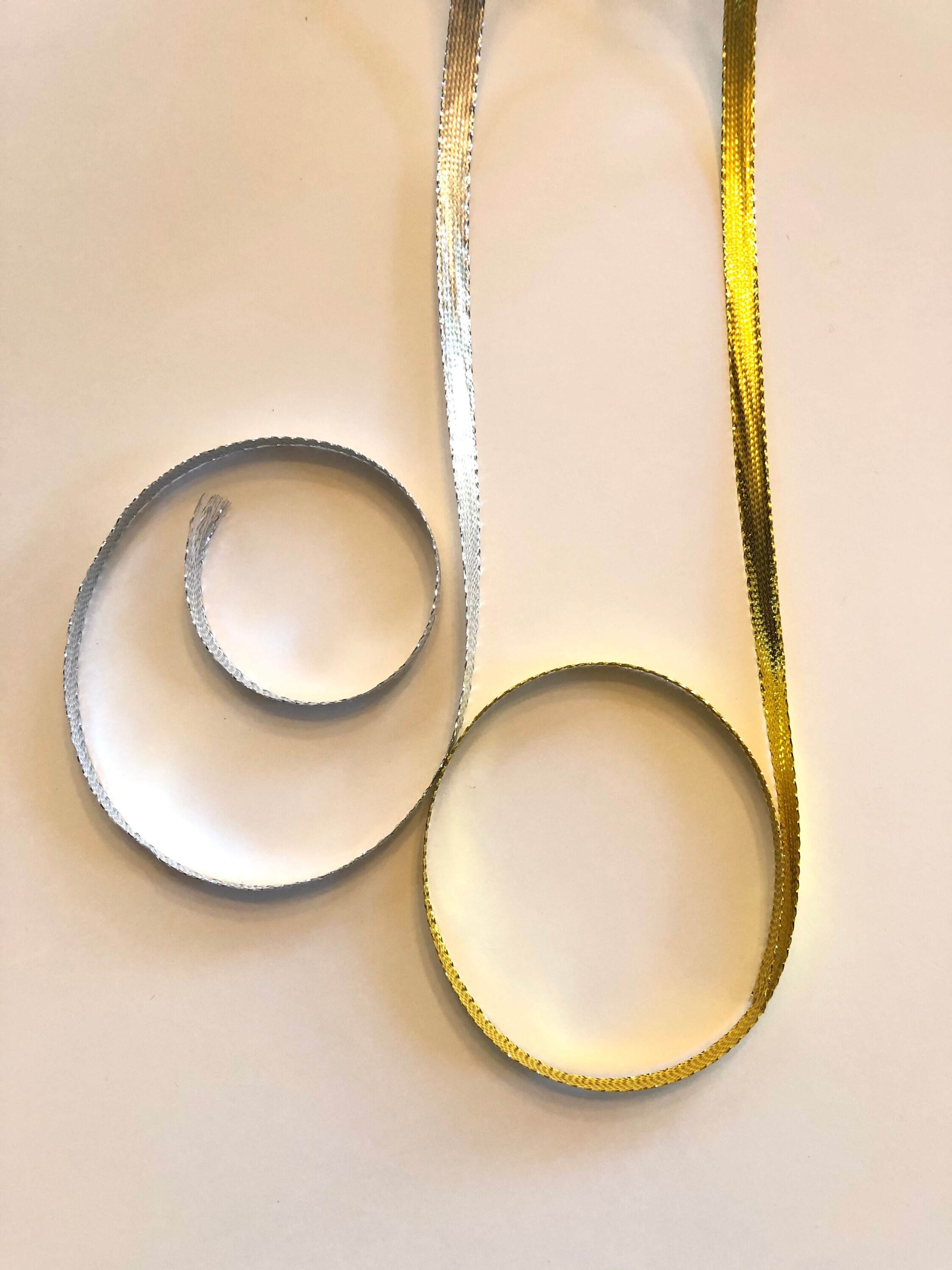 Gold or Silver Ribbon Trim 5/16 Inch Wide by the Yard Knit - Etsy Singapore