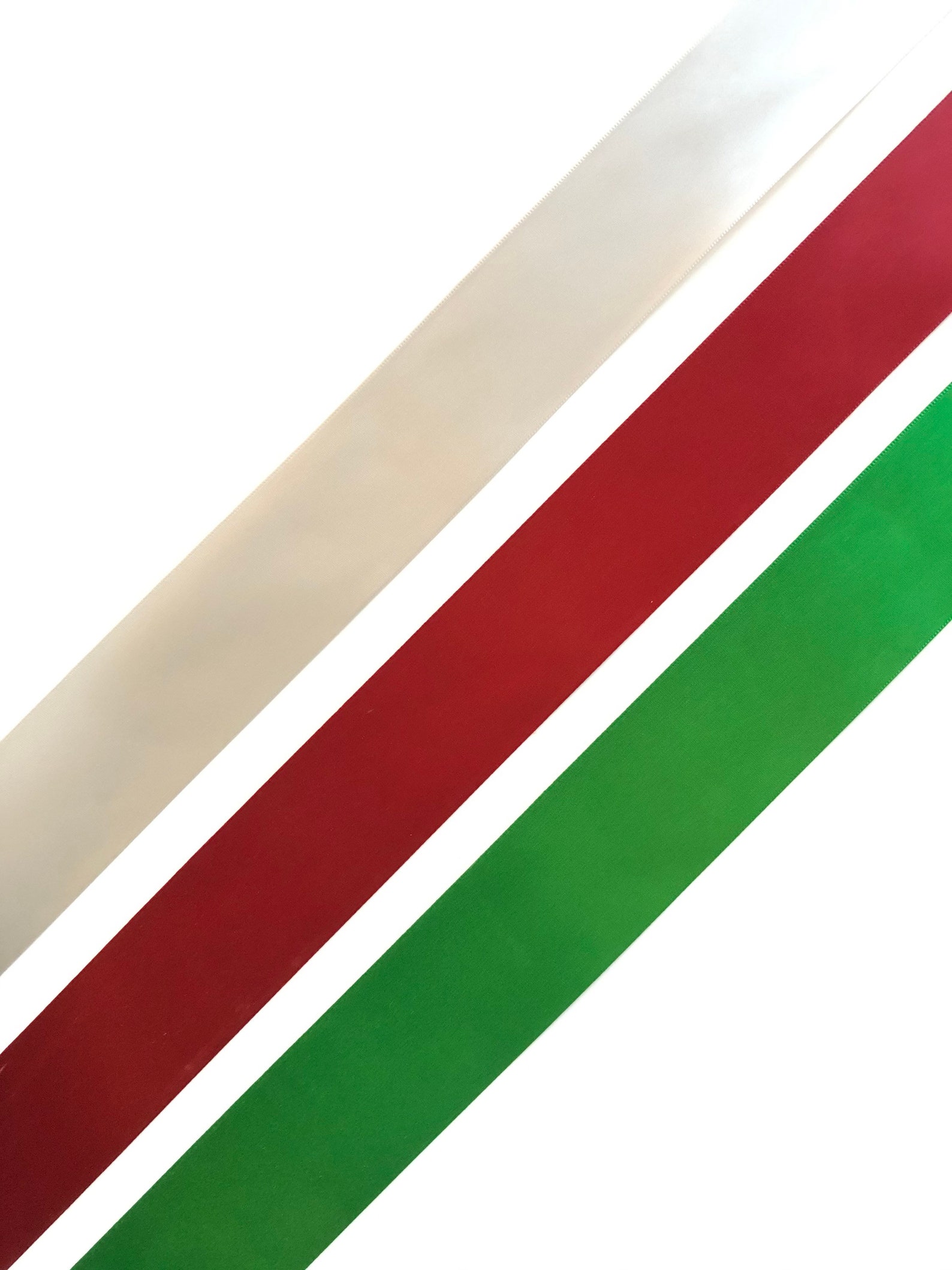 Scarlet Red Green or Silver Satin Ribbon 5 Yards 1 1/2 - Etsy