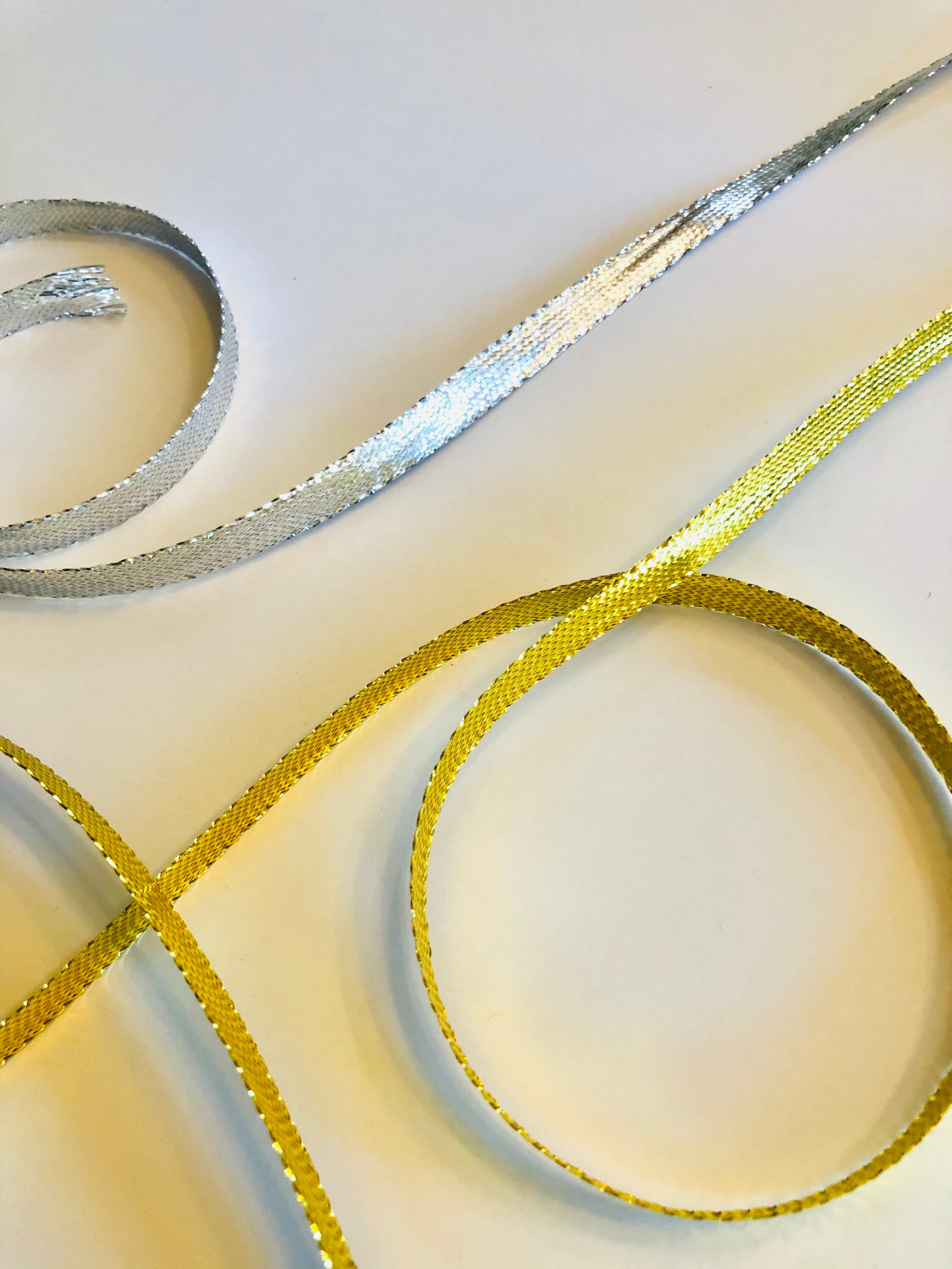 Gold or Silver Ribbon Trim 5/16 Inch Wide by the Yard Knit - Etsy Singapore