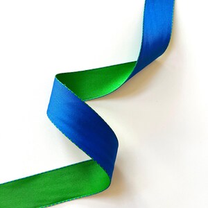 Blue Green Ribbon, 1 1/2 Inch Double Sided Grosgrain With Stiched Edge ...