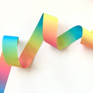 Ombre Rainbow Ribbon, 1 1/2 Inch Double Sided Grosgrain, for Gift Wrap ...